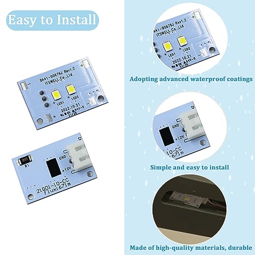 Follde DA41-00676J Refrigerator LED Light Board, Compatible for Samsung Refrigerator LED Light, Samsung Refrigerator LED Light Module Replacement AP6000168 PS11732779 EAP11732779