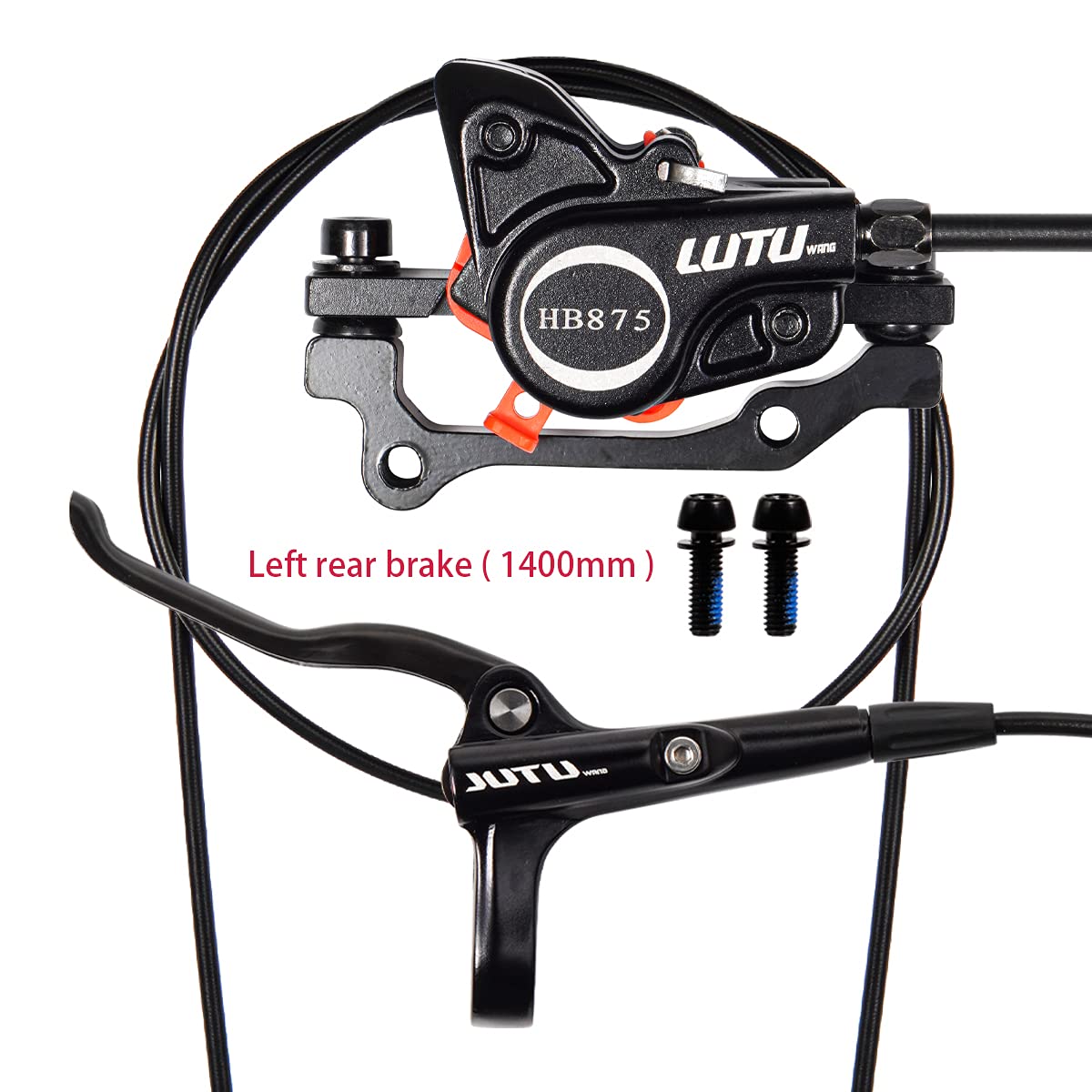 Chooee Mountain Bike Hydraulic Disc Brake ,MTB Hydraulic Disc Brake Set Right Front 800mm Left Rear 1450mm Hydraulic Brake,Black