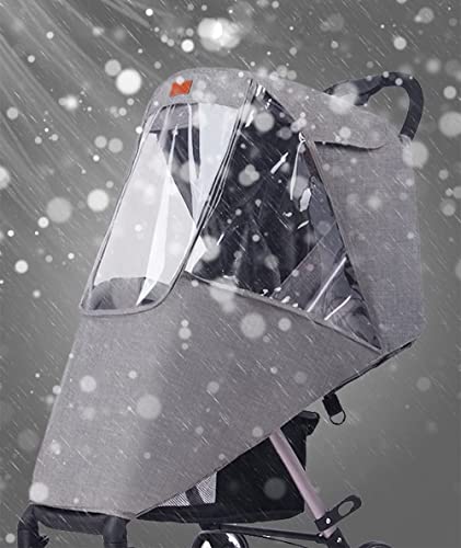 Stroller Rain Cover Universal Pram Buggy Rain Shield Waterproof Stroller Weather Shield Baby Pushchair Cover with Canopy Window