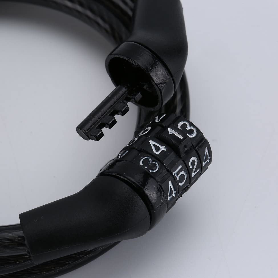 Bicycle Lock Code Bike Cycling Key Locks Password Combination Security Steel Wire Locks Bicycle Accessories