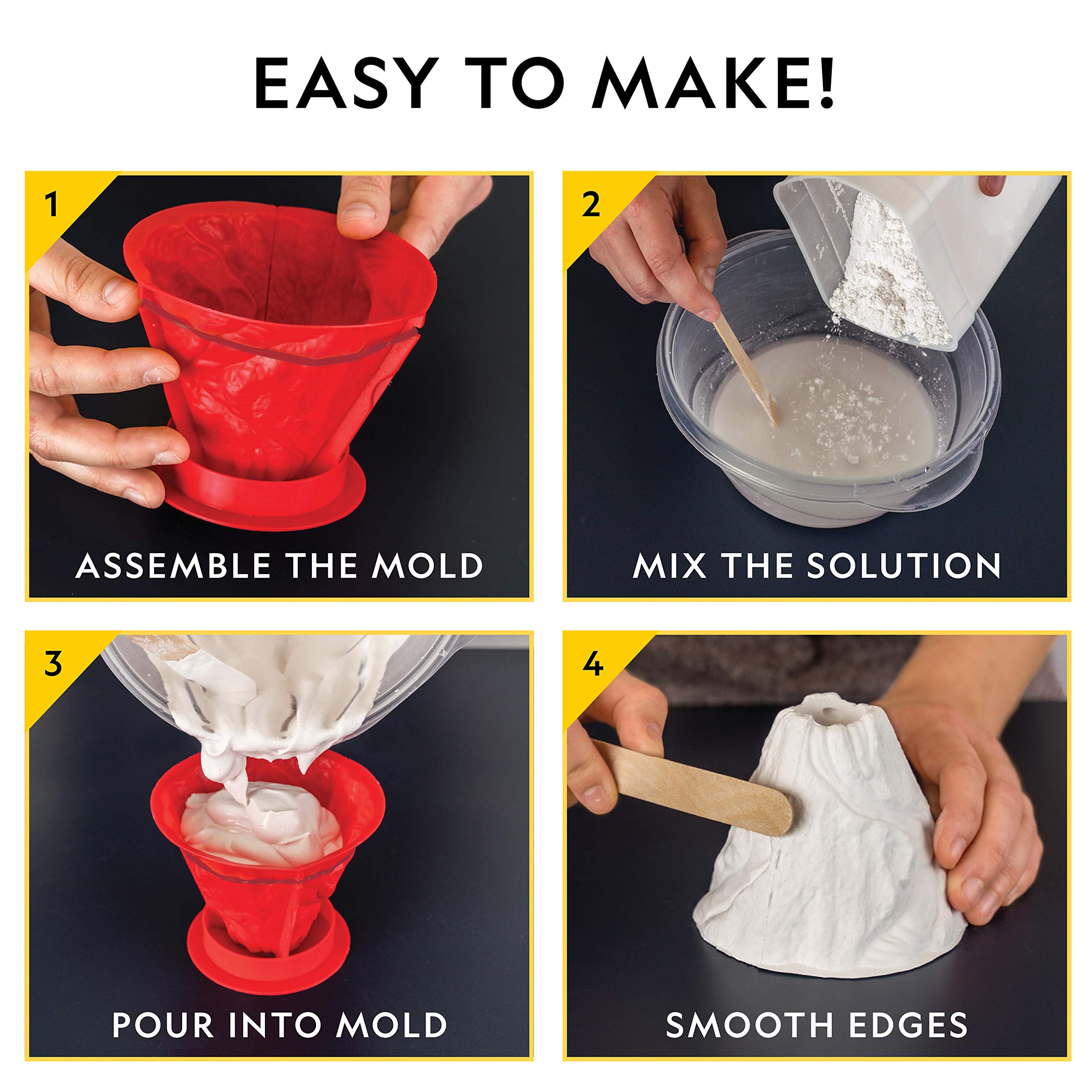 NATIONAL GEOGRAPHIC Ultimate Volcano Kit β Erupting Volcano Science Kit for Kids, 3X More Eruptions, Pop Crystals Create Exciting Sounds, STEM Science & Educational Toys (Amazon Exclusive)