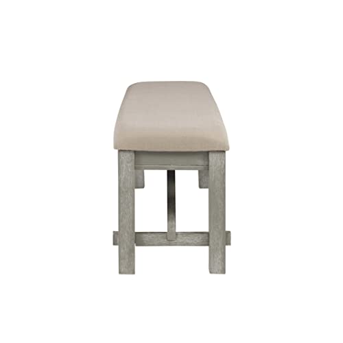 Powell Turino Dining Bench, White, 60" x 15-3/4" x 19-7/8"