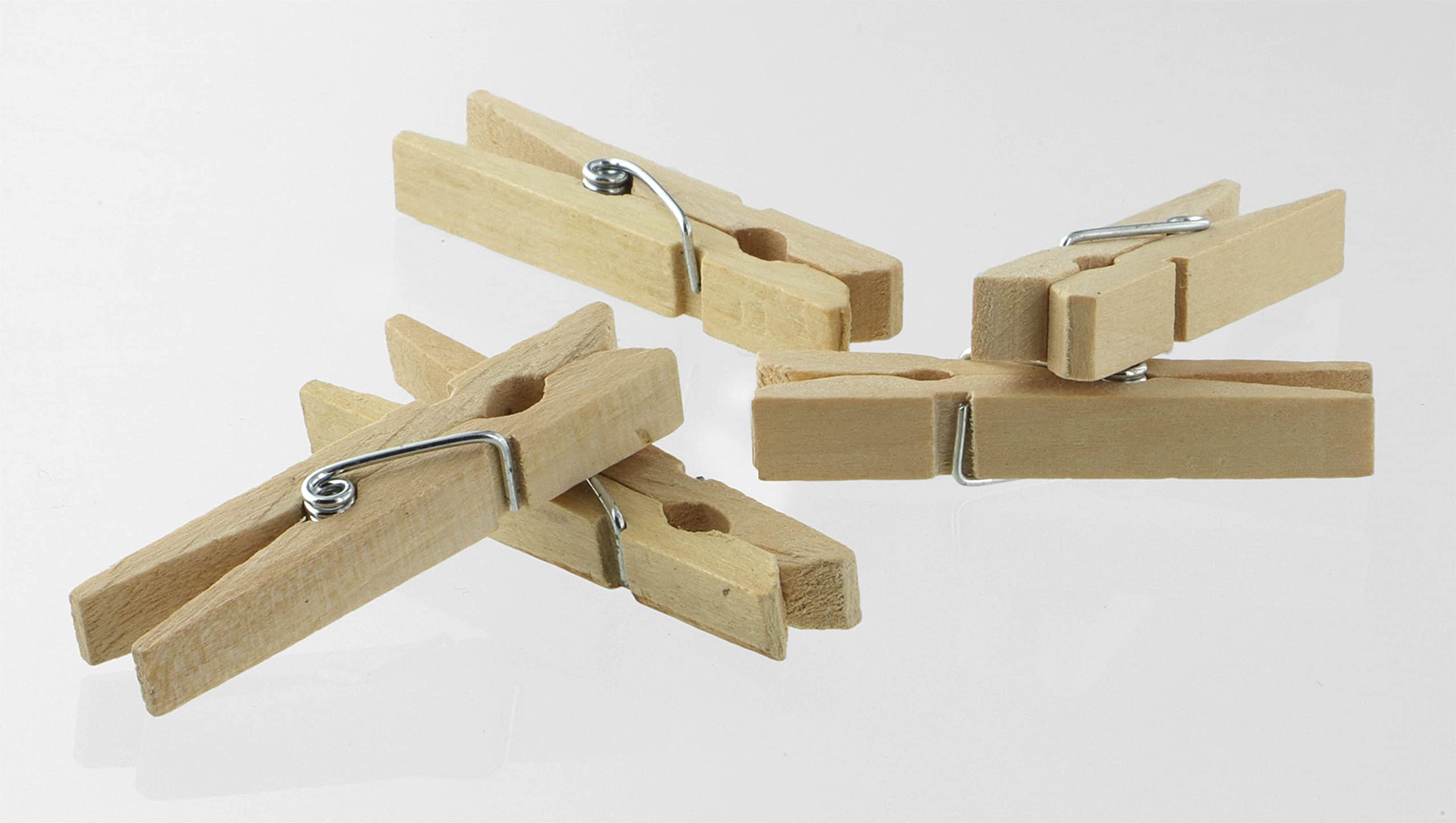 Essentials By Leisure Arts Arts Wood Clothespins Mini Spring 1 3/4" 24pc