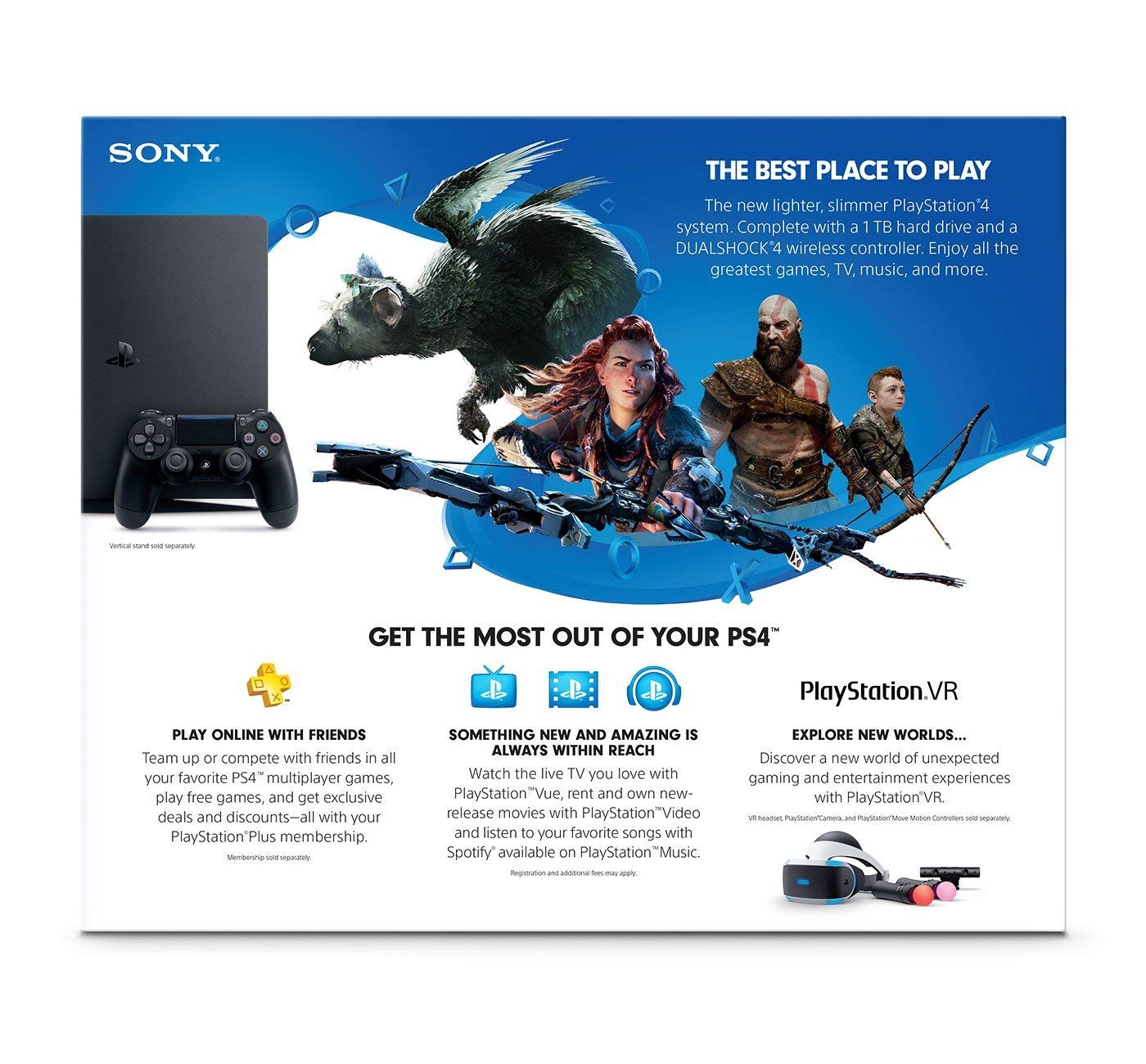 Playstation 4 Slim 2TB SSD Console with Dualshock 4 Wireless Controller Bundle Enhanced with Fast Solid State Drive (Renewed)