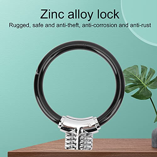 Bicycle Lock, Cycling Cable Lock Convenient Steel with PVC Wraps the Lock Body for Bicycle Mountain