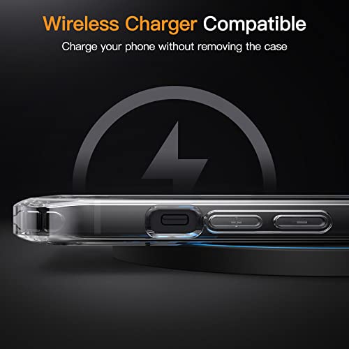 JETech Case for iPhone 14 Plus 6.7-Inch with 2-Pack Tempered Glass Screen Protector, 360 Full Body Shockproof Bumper Phone Cover Protective Clear Back (Clear)