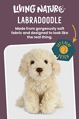 Living Nature Labradoodle Stuffed Animal | Fluffy Dog Animal | Soft Toy for Kids | 10 Inches