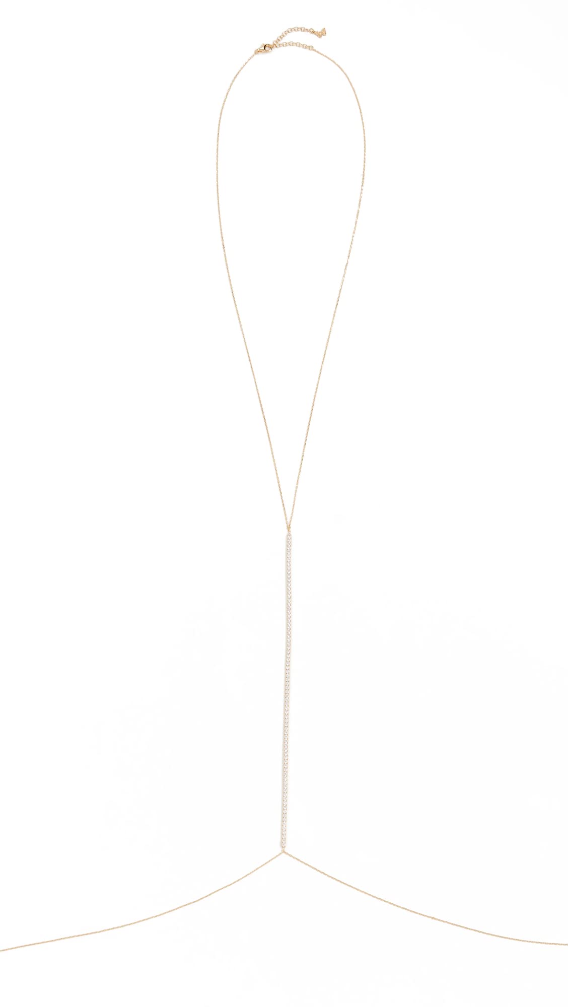 By Adina Eden Women's Tennis Body Chain, Gold, One Size