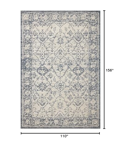 Loloi Magnolia Home by Joanna Gaines x Gigi Ivory/Blue 9'-2" x 13' Area Rug