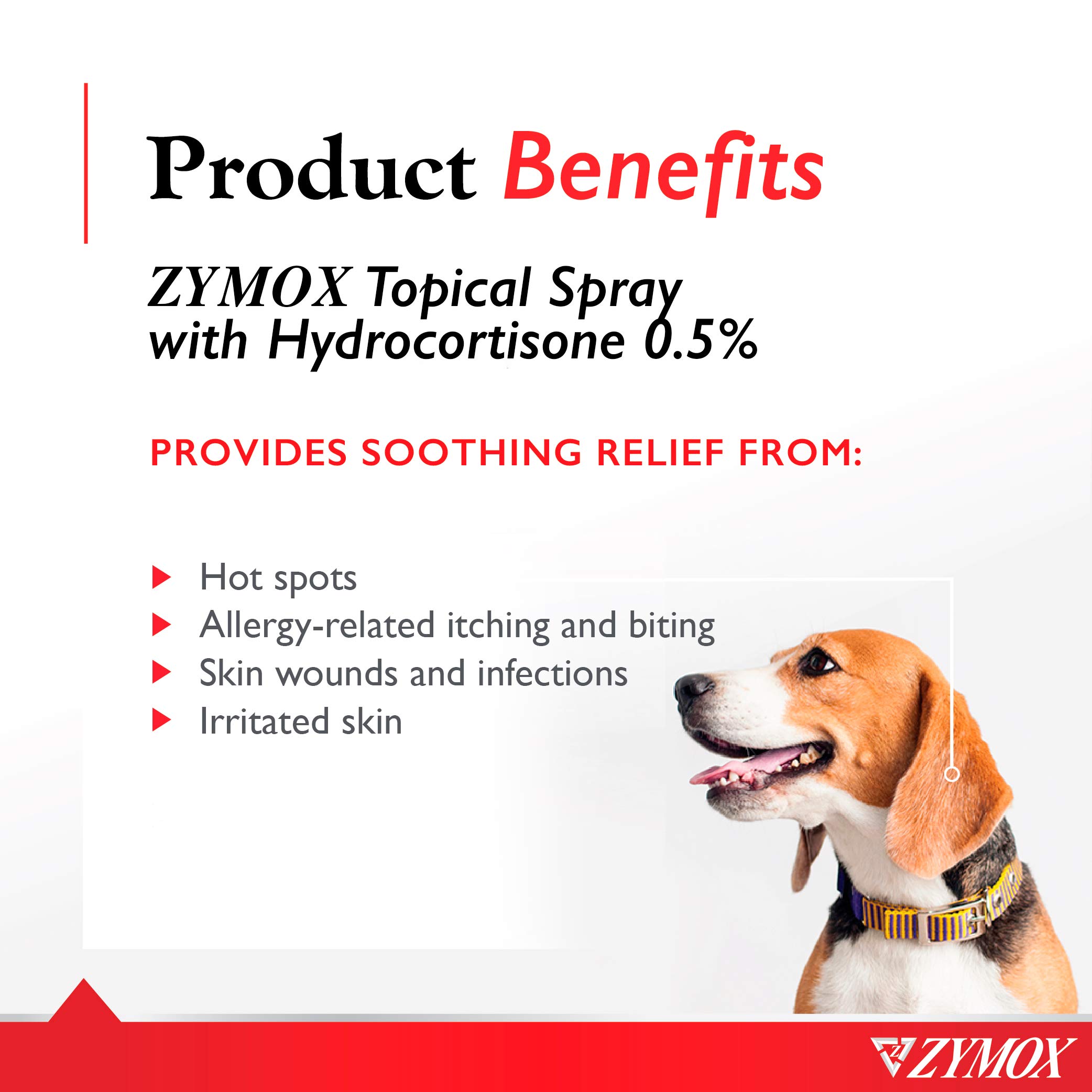 Zymox Topical Hot Spot Spray for Dogs and Cats with .5% Hydrocortisone, 2oz