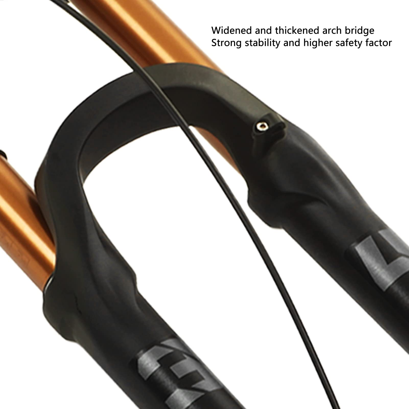 DAUERHAFT Mountain Bike Front Fork, Sturdy Stiffness Remote Lockout Aluminum Alloy Bike Suspension Fork 27.5in 175mm for Replacement