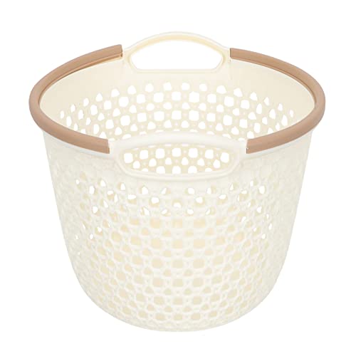 Plastic Laundry Basket Laundry Hamper Reusable Plastic Clothing Basket with Handles Dirty Clothes Storage Organizer for Sundries Throws Pillows Towels Dirty Clothes Hamper