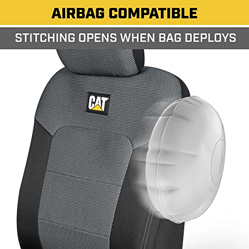 Cat MeshFlex Automotive Seat Covers for Cars Trucks and SUVs β Gray Car Seat Covers for Front Seats, Truck Seat Protectors with Comfortable Mesh Back, Set of 2