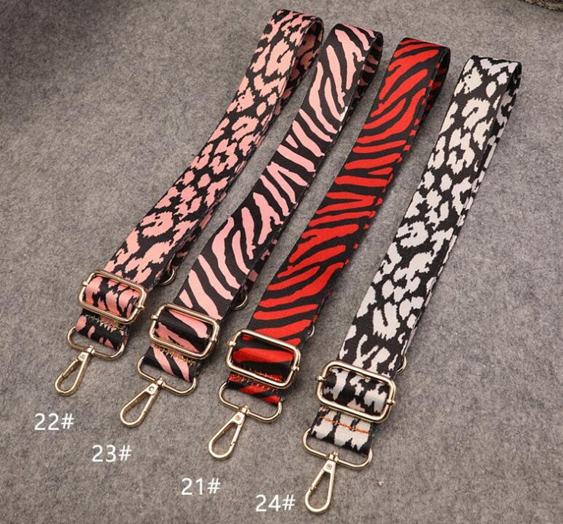 Purse Strap Replacement Guitar Style Multicolor Canvas Crossbody Strap for Handbags (25#)