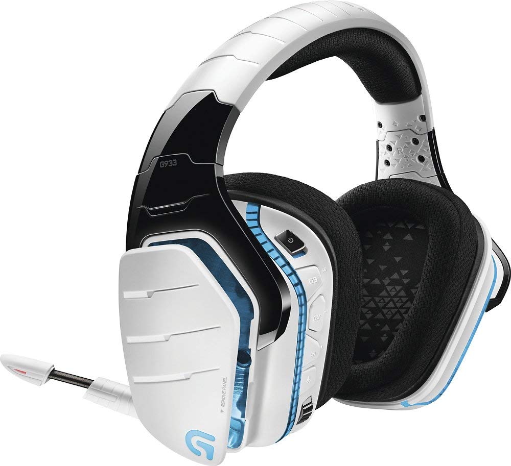 Logitech G933 Artemis Spectrum Snow Wireless 7.1 Gaming Headset, White (Renewed)