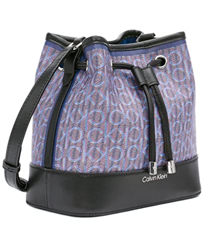Calvin Klein Gabrianna Novelty Mini Bucket Crossbody, Blue Multi