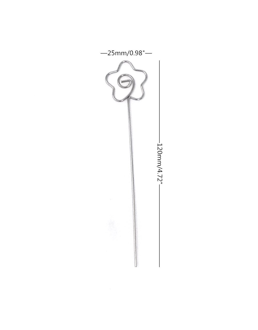 Honbay DIY Flower Shape Ring Loop Craft Wire Clip Table Card Note Photo Memo Holder Metal Clamp Clay Cake Decoration Accessories, 30 Piece