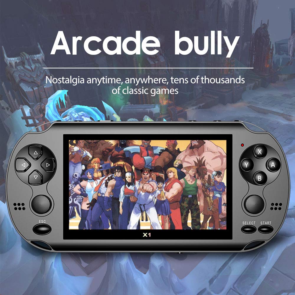 Soso Handheld Game Console 8GB Built in 10000+ Video Games, 4.3 inch HD Portable Game Console, Nostalgic Classic Dual-Shake Game Console, Birthday Xmas Gifts, Multi-Language