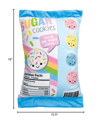iscream Play with Your Food! Cookie Time Fleece Play Pillow Set with Embroidered Accents
