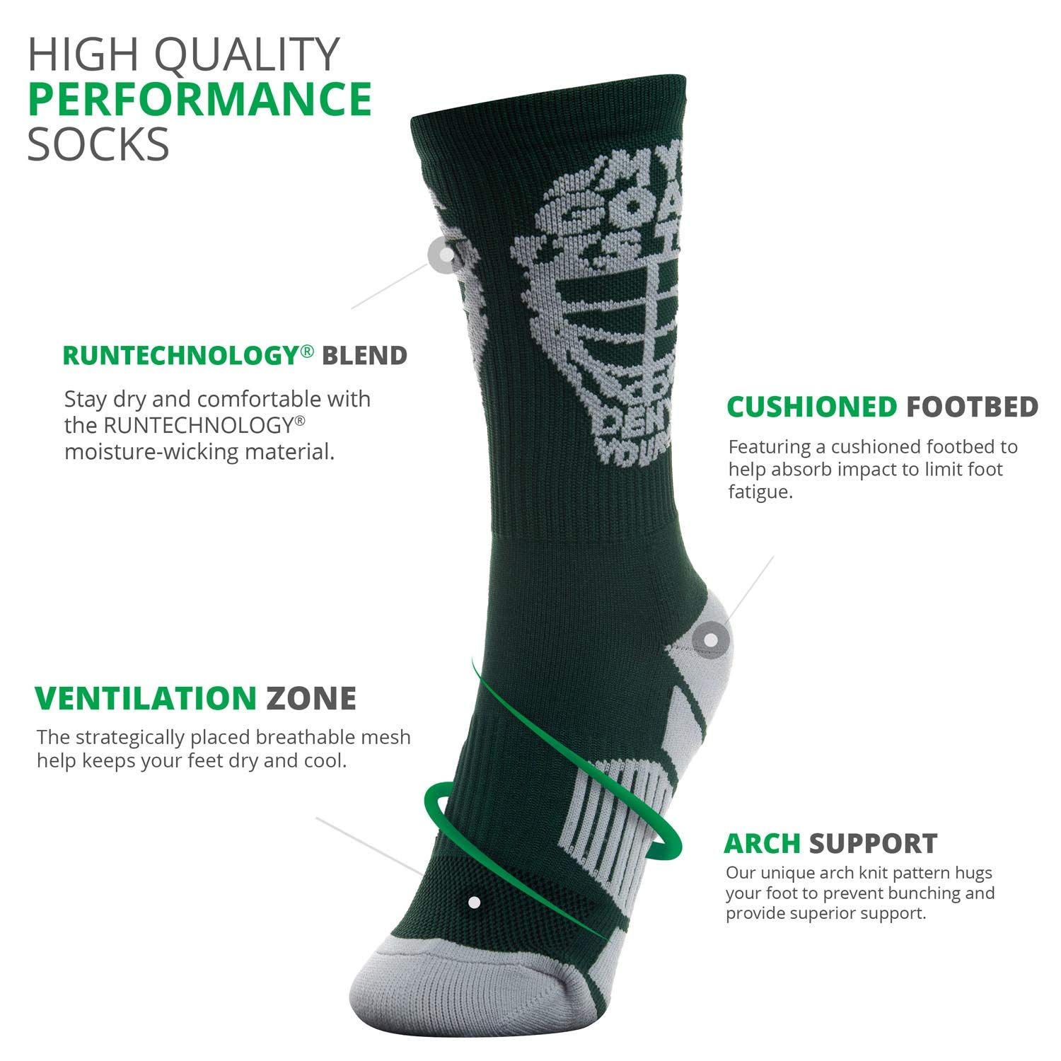 ChalkTalkSPORTS Guys Lacrosse Woven Mid-Calf Socks - My Goal is to Deny Yours Helmet
