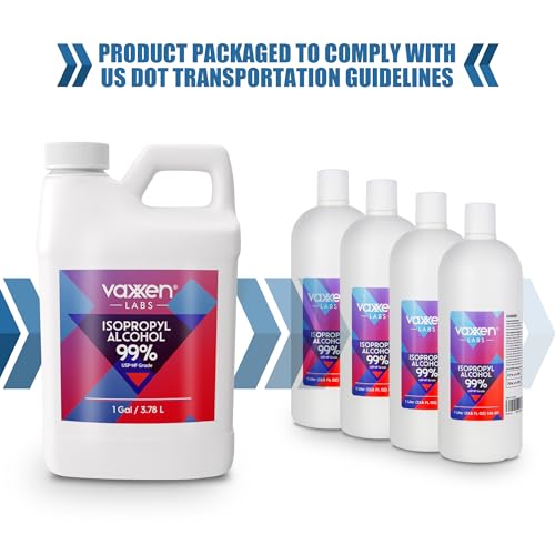 Isopropyl Alcohol 99% (IPA) - USP-NF Concentrated Rubbing Alcohol - Made in USA - 128 Fl Oz/Gallon (1 Gallon)
