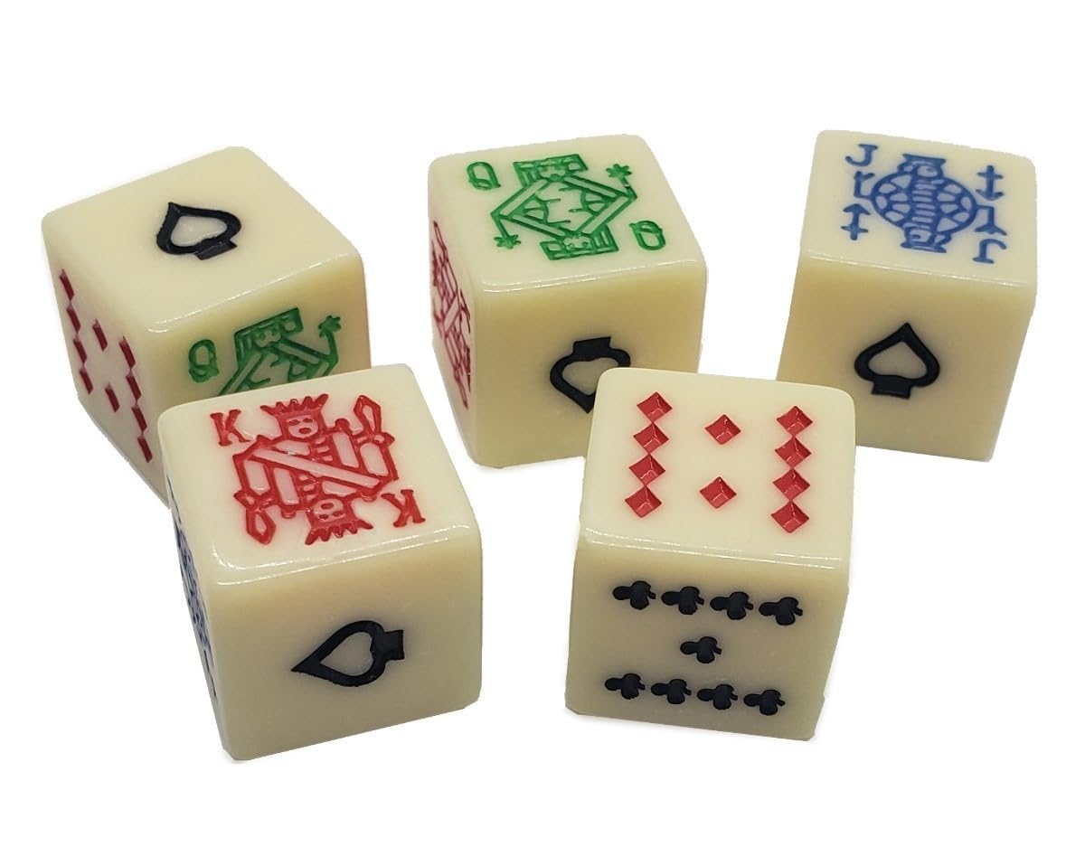 Liphontcta Cyber-Deals (2) Sets of 5 Poker Dice 16mm (Total 10 Dice)