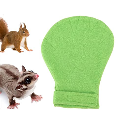 HEEPDD Sugar Glider Bonding Mitt, Bite Resistance Small Animals Bonding Calming Glove for Small Animal Sugar Glider Hedgehog Green