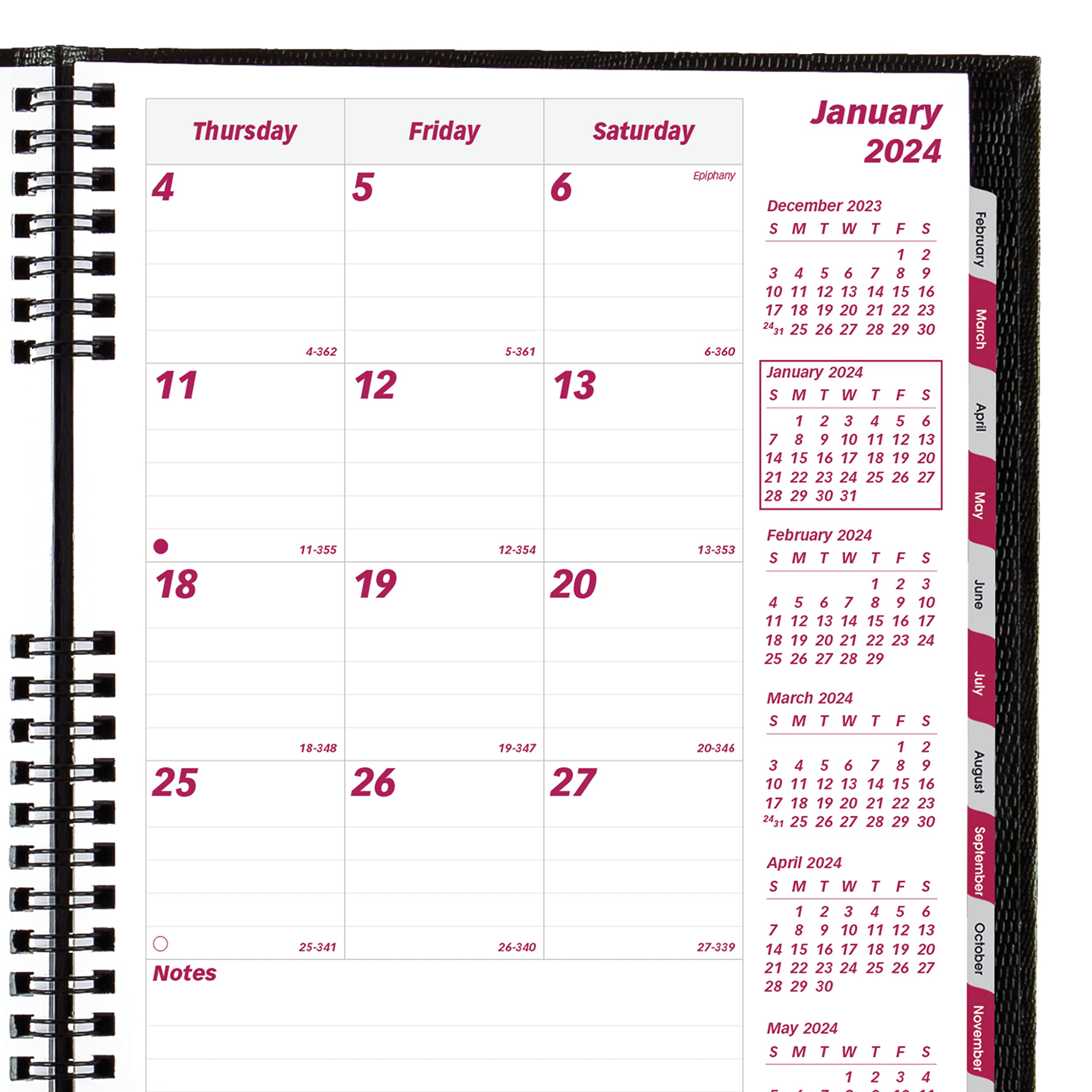 Brownline 2024 Essential Monthly Planner, 14 Months, December 2023 to January 2025, Twin-Wire Binding, 8.875" x 7.125", Mountain Green (CB1200G.03-24)