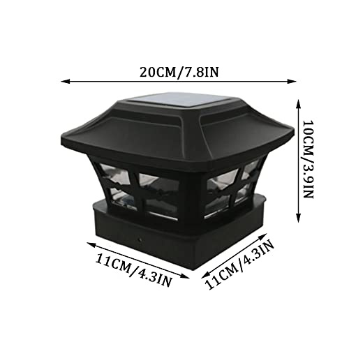 JSBDPHW Creative Personality LED Column Light Outdoor Solar Pillar Lamp Waterproof IP45 Courtyard Fence Post Light Villa Garden Lawn Decoration Landscape Light