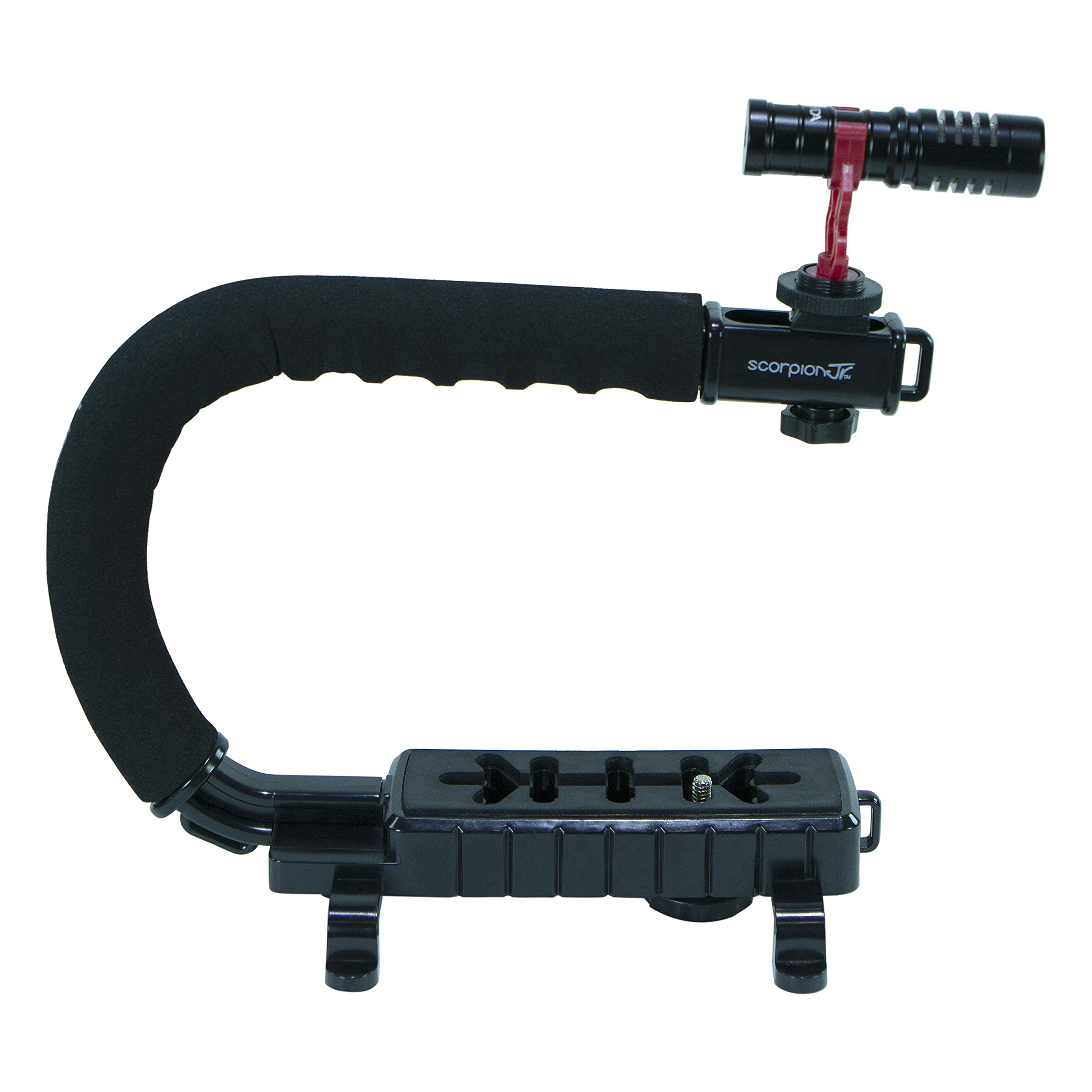 Cam Caddie Scorpion Jr Camera Stabilizer with VEYDA Universal Video Shotgun Microphone Bundle - Black