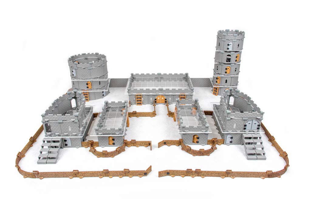 Regent Castle Set - Mini Dungeon Castle Terrain for RPGs, Dungeons & Dragons (DND), Pathfinder, War Gaming, and More! by DCD (316+pcs, 14sqft, 48areas)