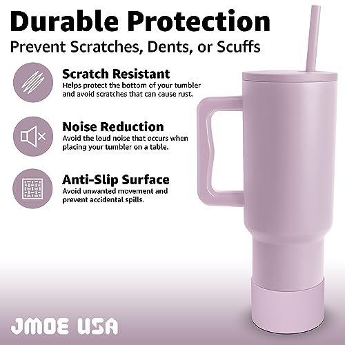 Jmoe USA 3-Pack Boot Sleeve Covers for Simple Modern 40oz & 30oz Trek Tumbler With Handle | Travel Mug | Protects Against Dents & Scratches | Fits Summit Bottles | Soft Silicone (Lavender Mist)