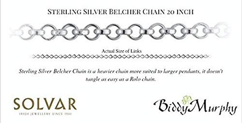 Biddy Murphy Irish Claddagh 925 Sterling Silver Pendant Necklace for Women, 20 Inches, Imported from Ireland