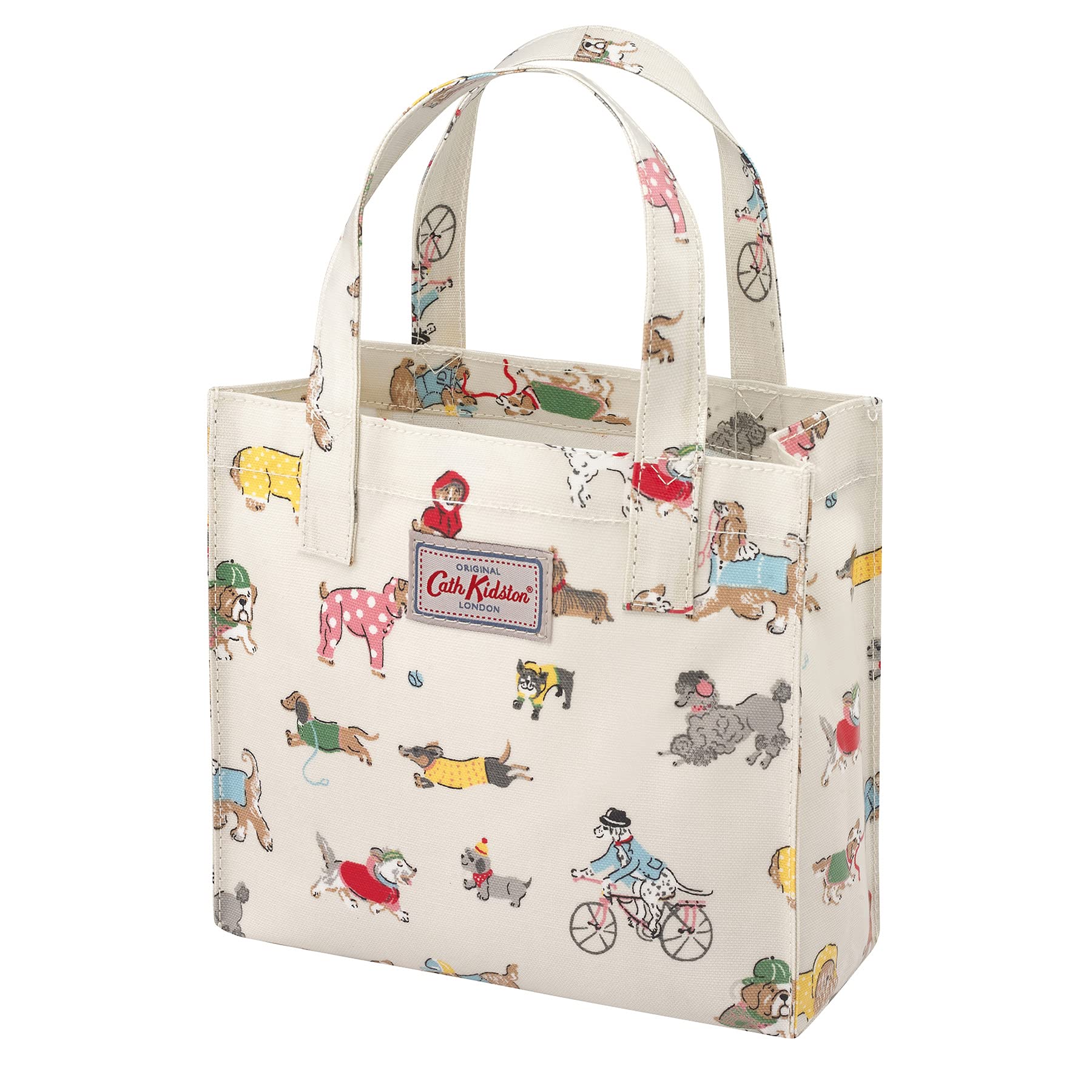 Cath Kidston S Bookbag Oilcloth Mini Open Top Handle Bag Small Size Lunch Bag Water Resistant Material (Small Park Dogs)