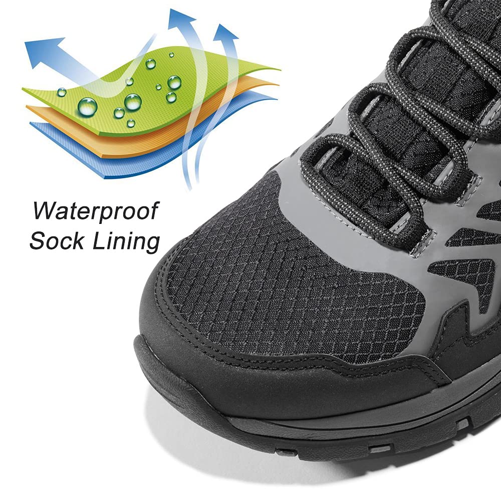 CAMEL CROWN Men Hiking Shoes Lightweight Low Top Hiking Boots Breathable Waterproof Sneakers for Trail Outdoor