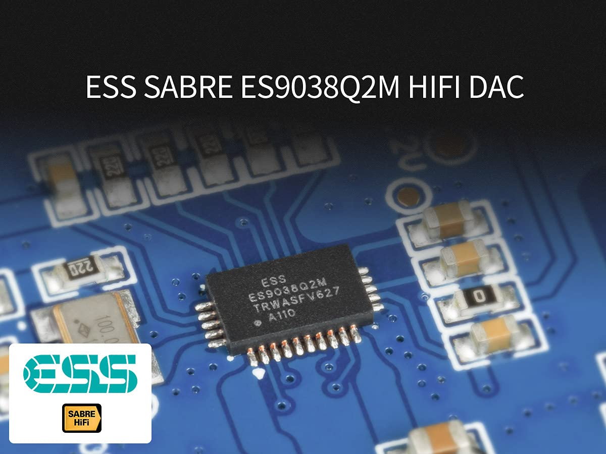 Topping D10 Balanced USB DAC ES9038Q2M XMOS XU208 PCM384kHz DSD256 HiFi DAC Decoder (Black)