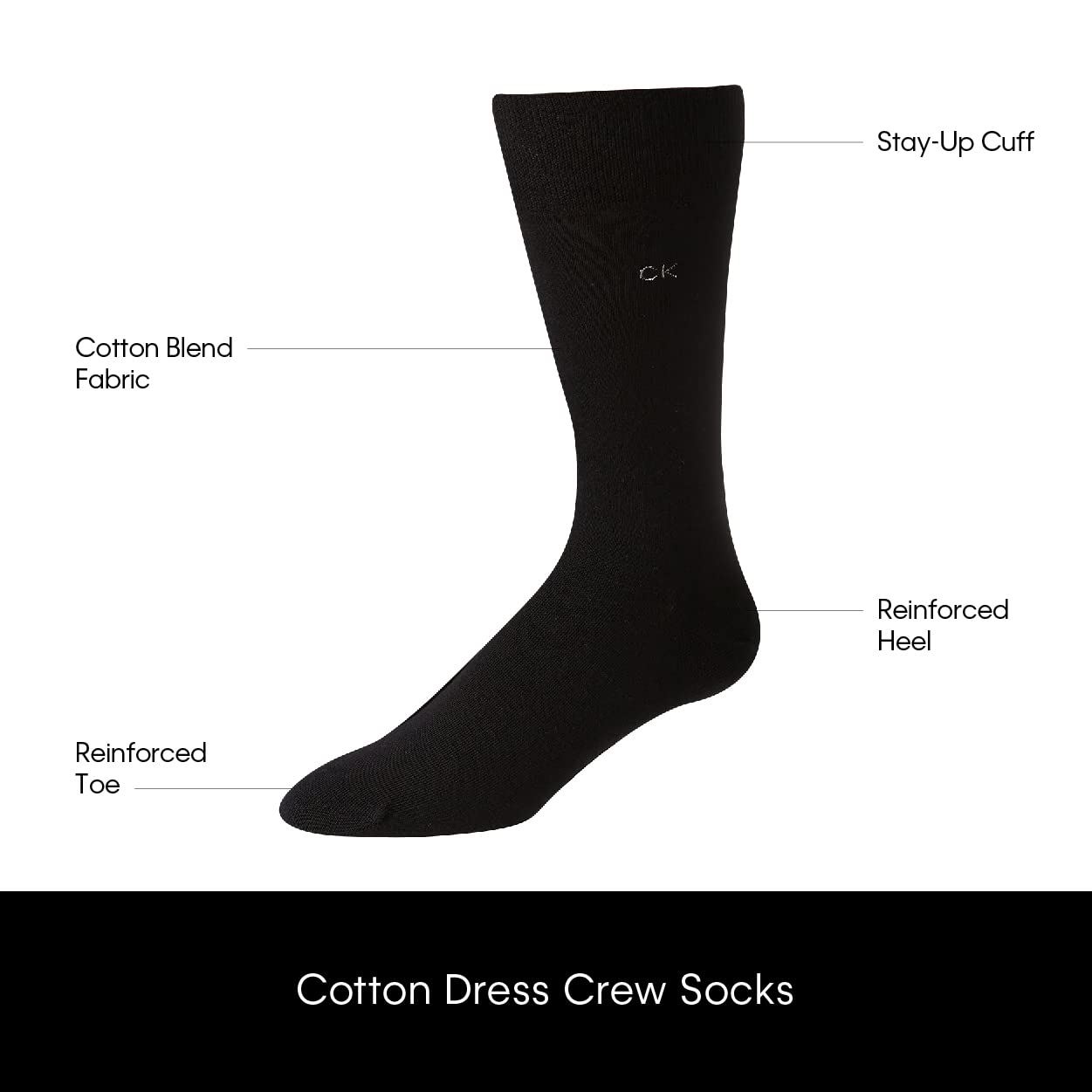Calvin Klein Men's Dress Socks - 3 Pack Patterned Crew Socks, Size 7-12, Navy Assorted