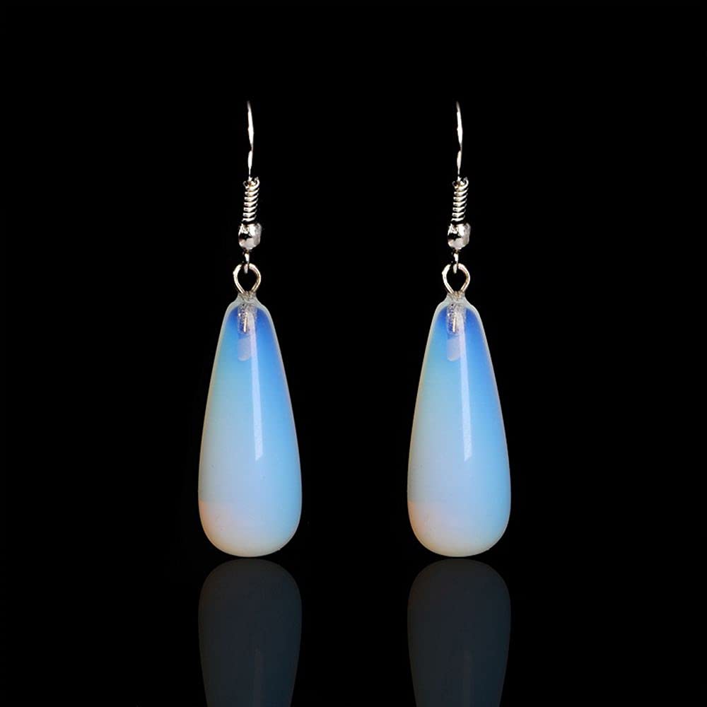 BYBYCD Hook Earrings Attractive Gift Natural Opal Trendy Women Girl Natural Stone Hook Earrings