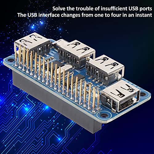 DC 5V USB Expansion Board Module, Compact Sturdy Expansion Board Module Stable for Electronic Components for General Use for Factory for Workshop Processing
