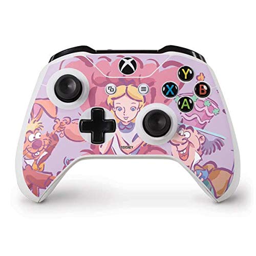 Skinit Decal Gaming Skin Compatible with Xbox One S Controller - Officially Licensed Disney Alice in Wonderland (Animated) Mad Tea Party Design