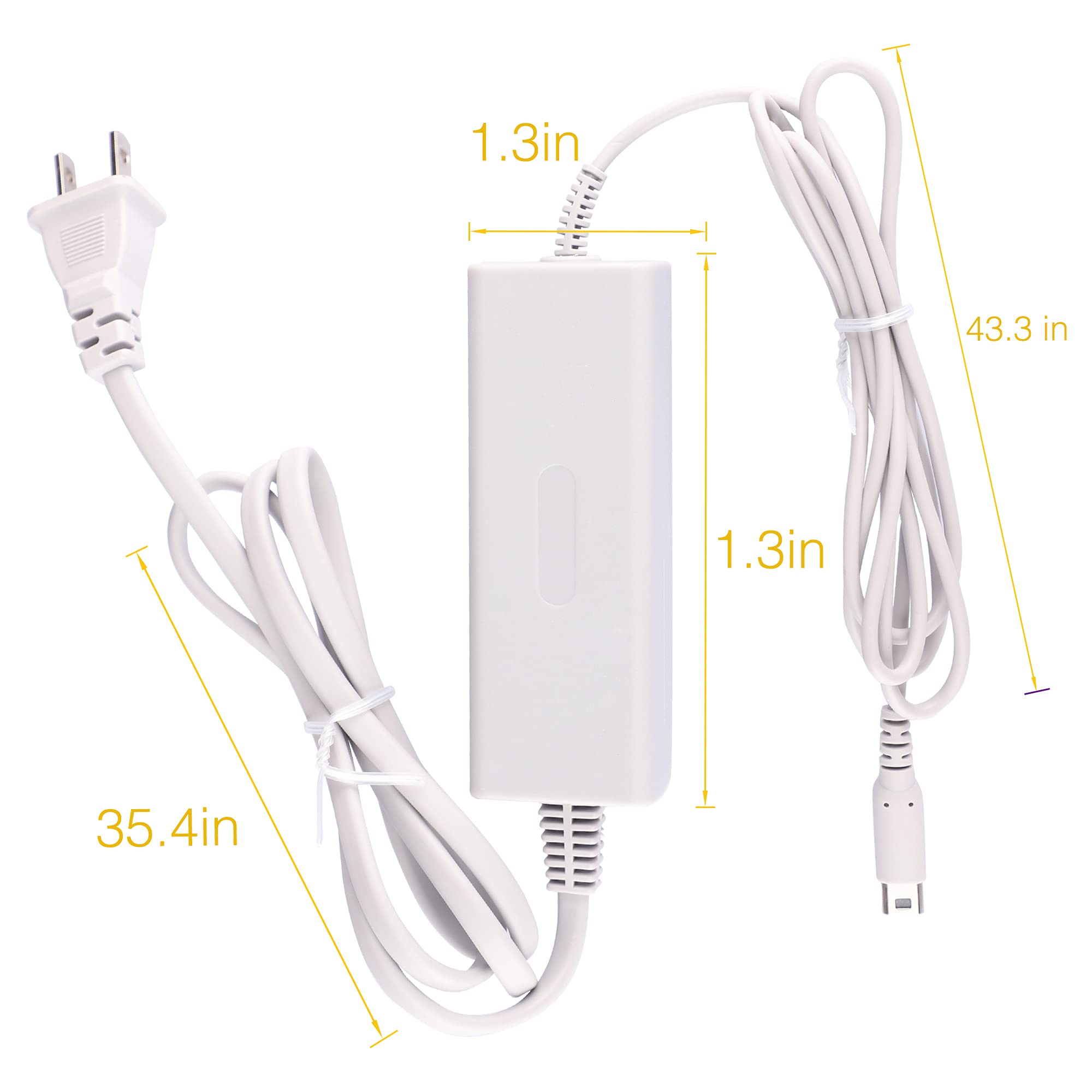 Charger Kits for Wii U Gamepad, AC Power Adapter Charger and USB Charging Cord for Nintendo Wii U Gamepad Remote Controller