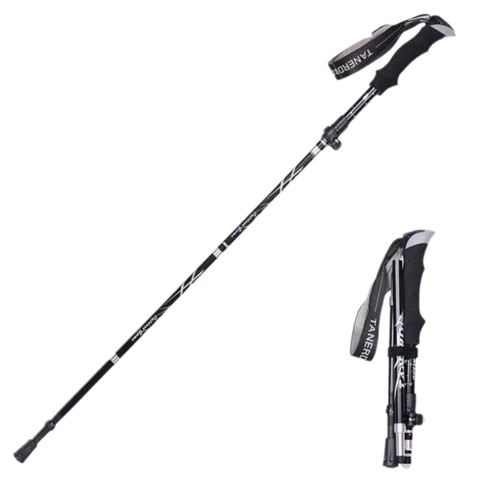Collapsible Trekking Poles DecorSea 2Pack 5-Sections Aluminum Adjustable Hiking Poles Ultralight Walking Sticks with Quick Locks for Outdoor Hiking Camping Mountaineering(Red)