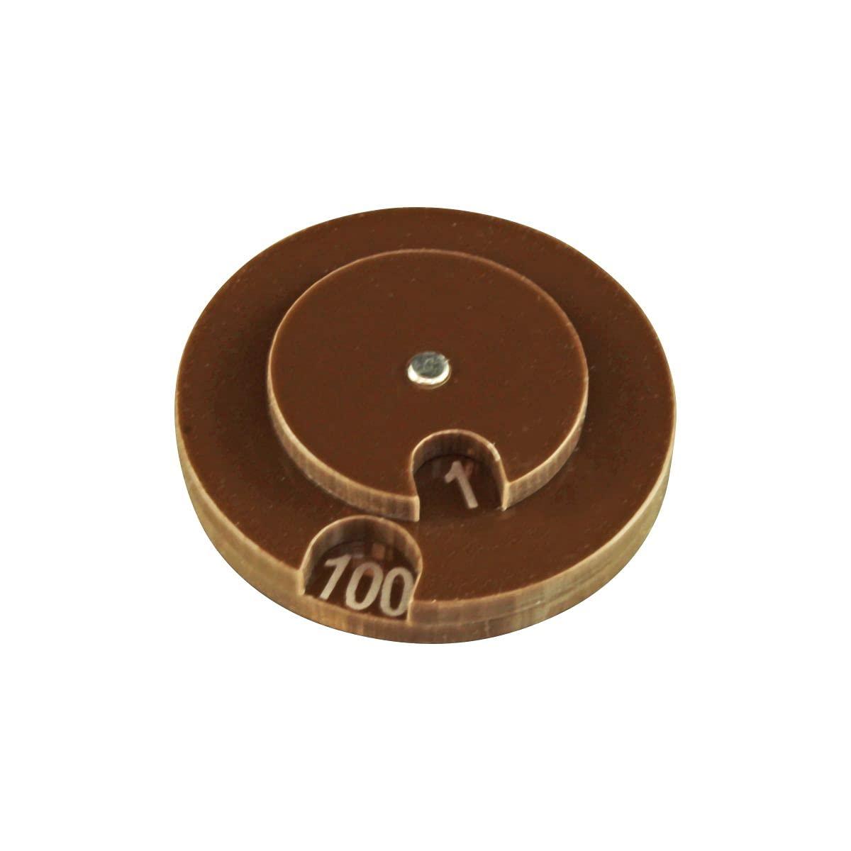 LITKO Circle Combat Dials | Wound Health Tracker | Life Counter | Tabletop Games | Collectible Card Games | Living Card Games | Role Playing | RPG | 0-100 (Brown)