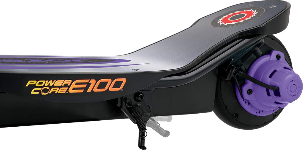 Razor Power Core E100 Electric Scooter for Kids Ages 8+ - 100w Hub Motor, 8" Pneumatic Tire, Up to 11 mph and 60 min Ride Time, For Riders up to 120 lbs