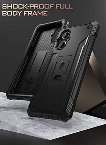 Poetic Revolution Series Case for OnePlus Nord N20 5G, [6FT Mil-Grade Drop Tested], Full-Body Rugged Dual-Layer Shockproof Protective Cover with Kickstand and Built-in-Screen Protector, Black