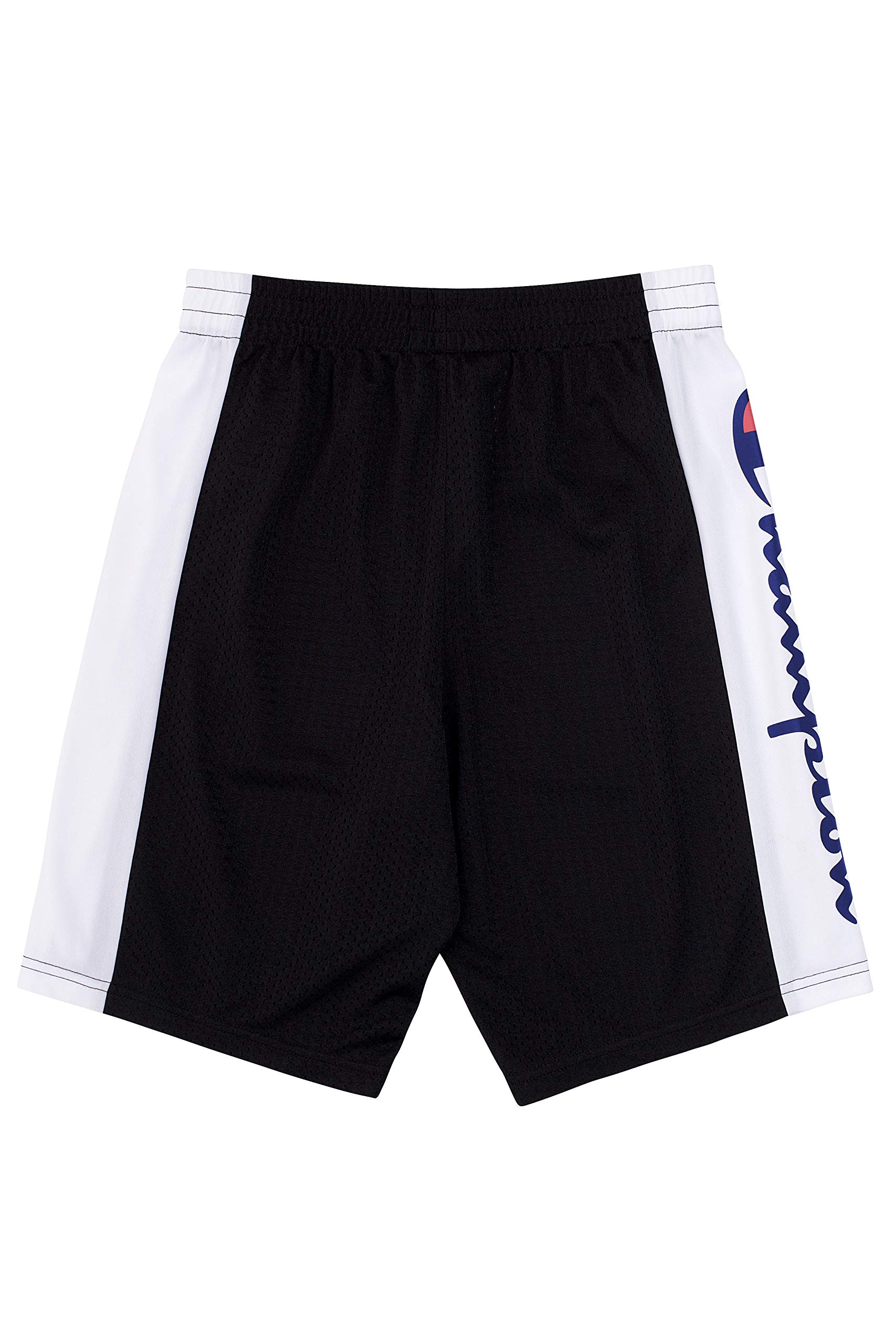 Champion Boys Heritage Script Mesh Short (Large, Black/Blue Script)