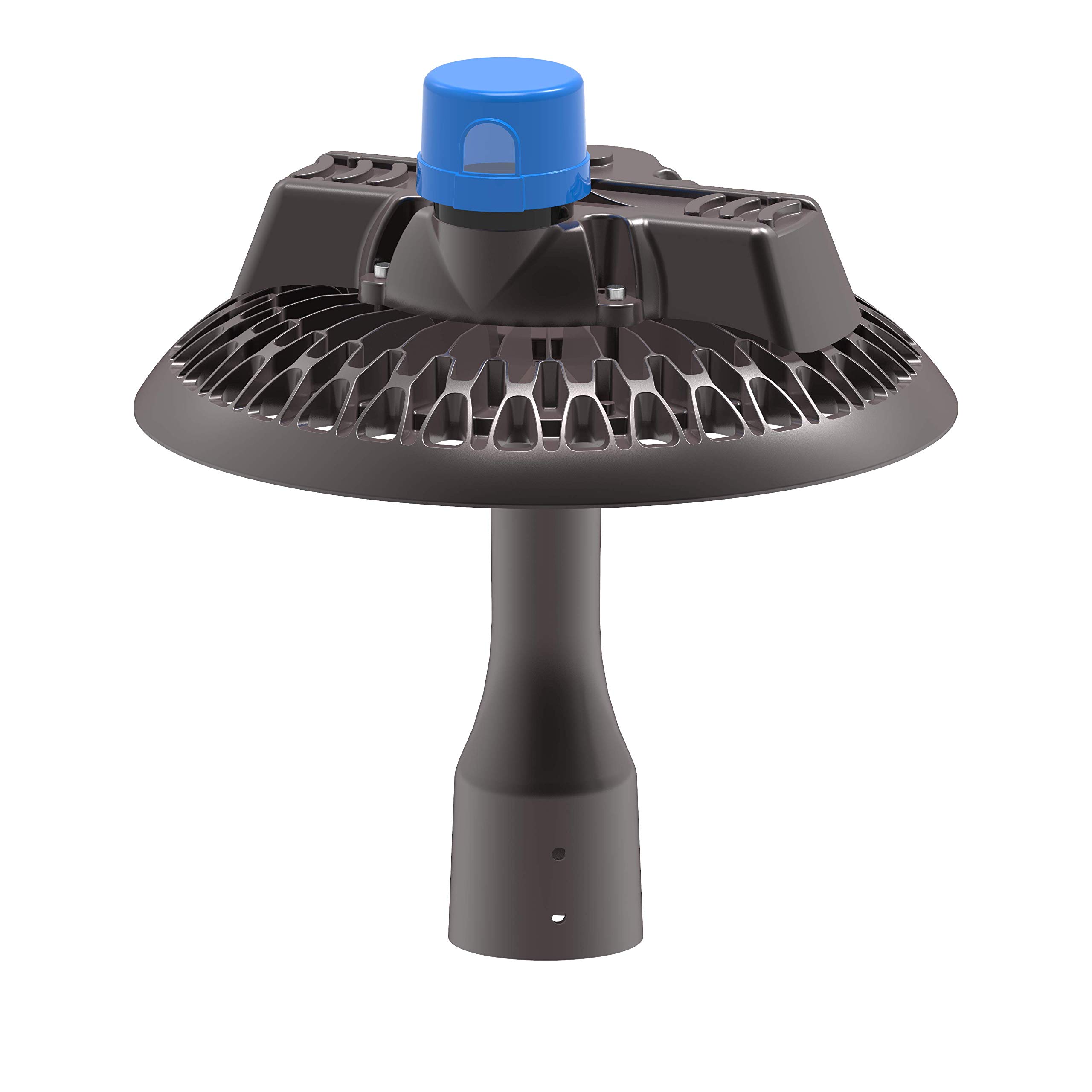 KRLED Post Top Light 100W LED Circular Area Light Dusk to Dawn (Photocell Including 13000Lm 5500K Pure White Garden Pole Lights Fixture for Street Yard Garden