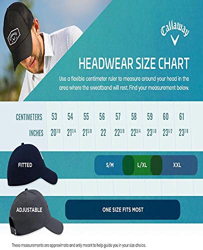 Callaway Golf Stretch Fitted Hat, Navy, Large/X-Large