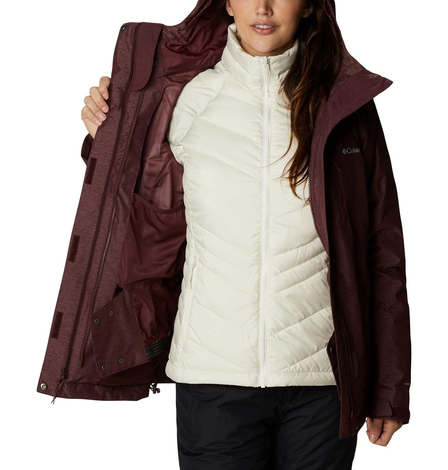 Columbia Women's Whirlibird IV Interchange Jacket, Malbec Crossdye, XX-Large