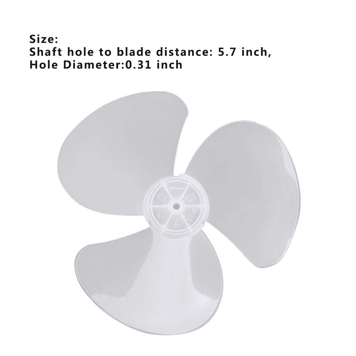 CHICTRY 12 Inch Fan Blade 3 Leaves Plastic Fan Blade Replacement for Household Standing Pedestal Fan Table Fanner General Accessories White One Size